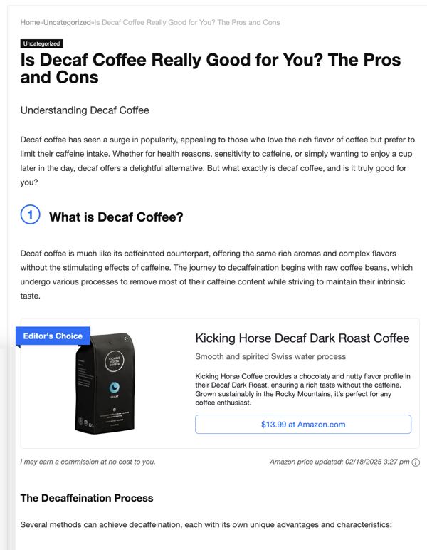 Too Much Niche – AI WordPress Affiliate Site Builder